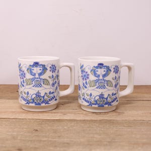 2 Vintage Mugs Lotte by Figgjo Made in Norway - Etsy