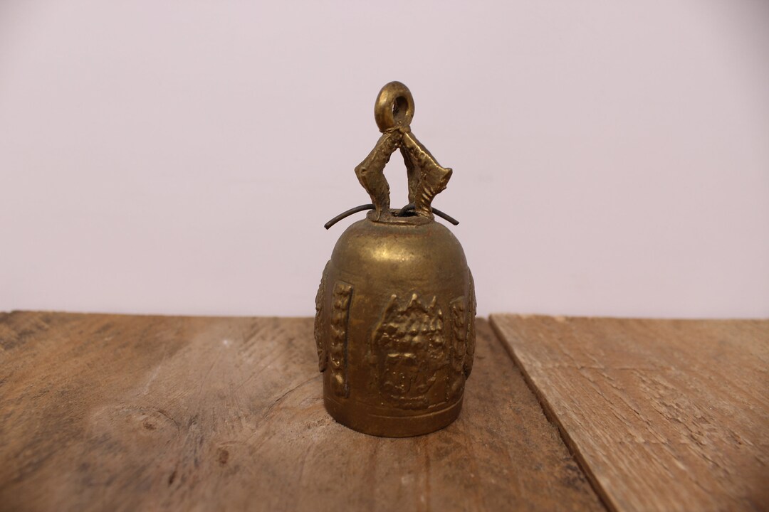 Vintage Unique Brass Bell - Rounded Shape - Etsy