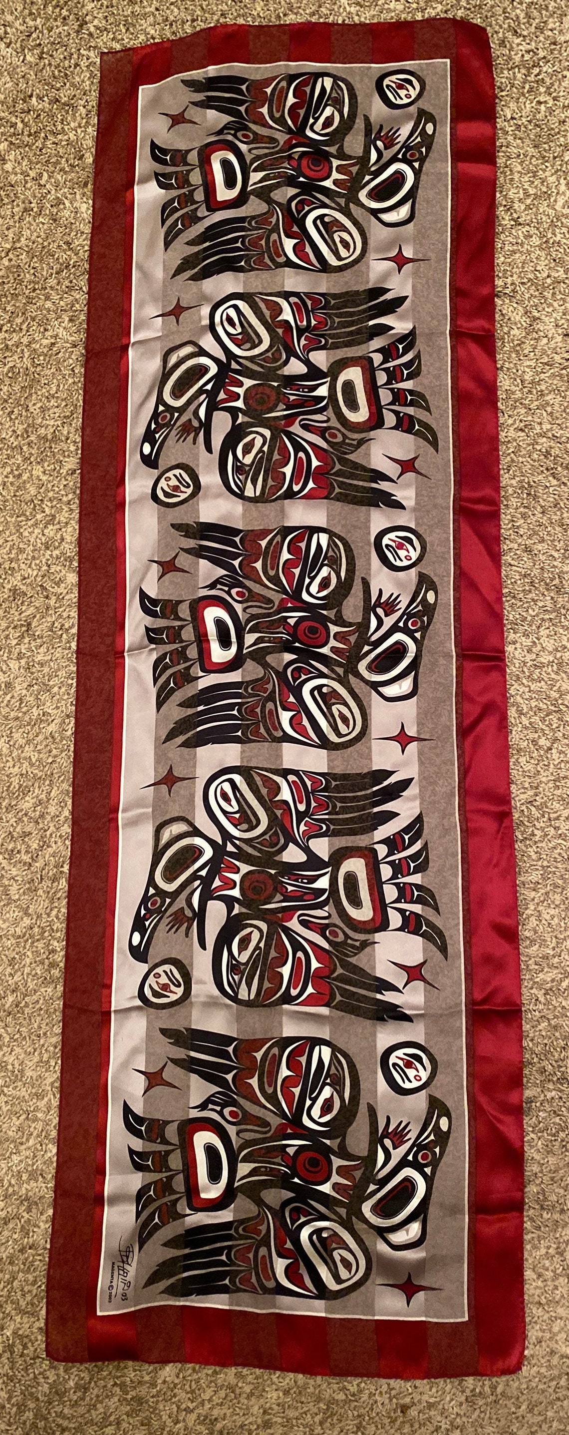 Bill Helin Northwest Coast Indigenous Design 100% Silk - Etsy
