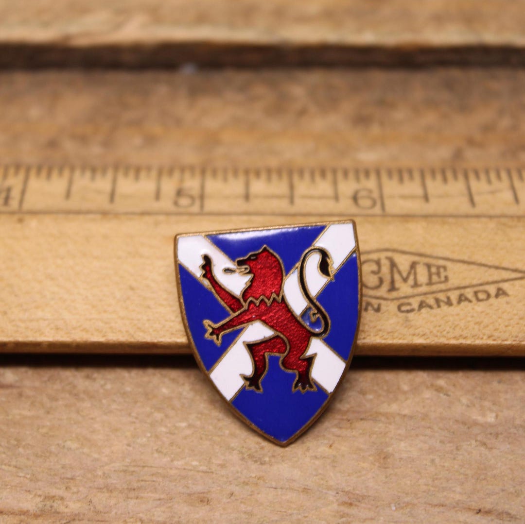 Vintage Enamel Scottish Flag With Dragon Pin / Brooch - Etsy