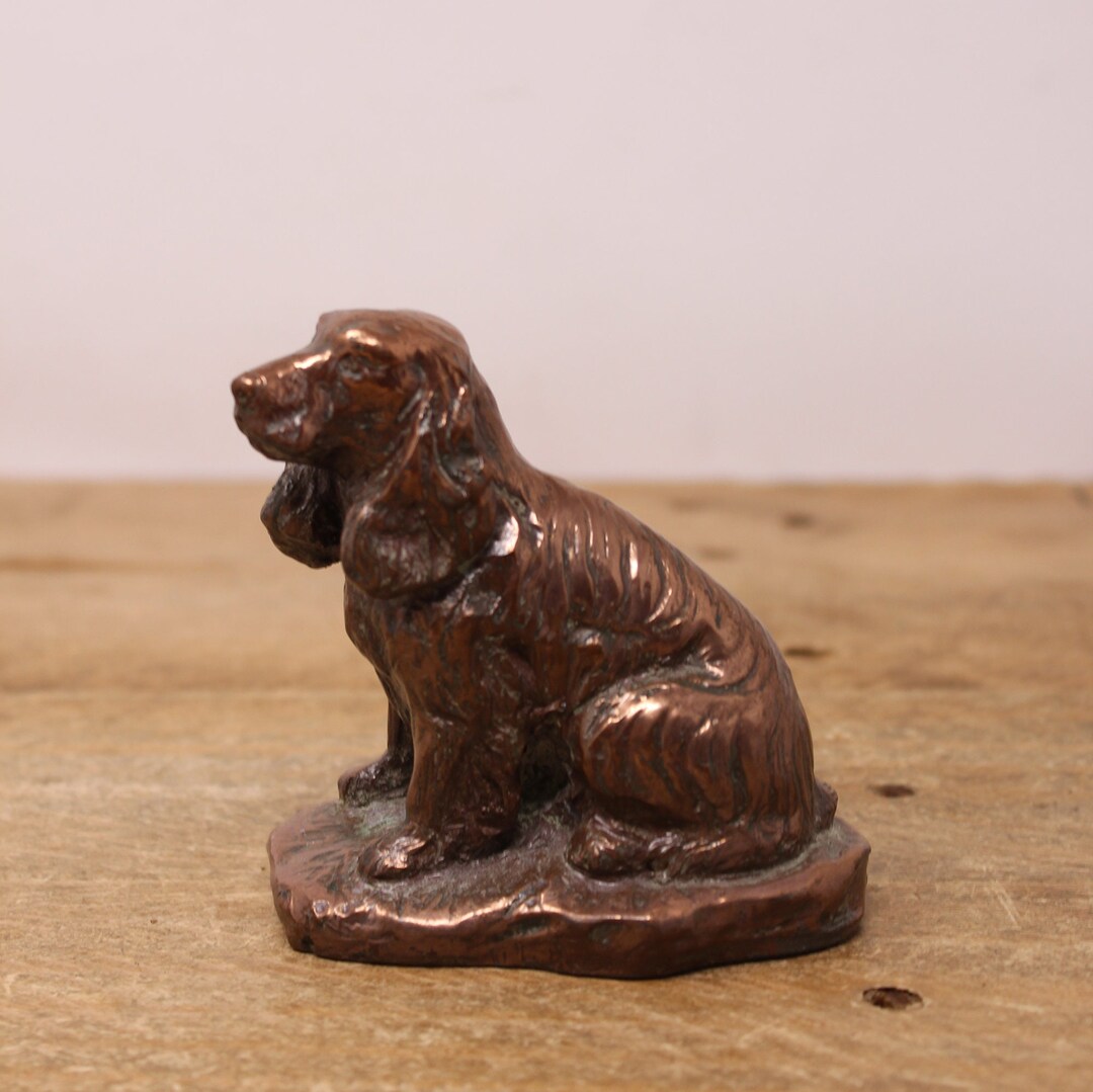 Vintage Cold Cast Bronze Cocker Spaniel Figurine - Etsy