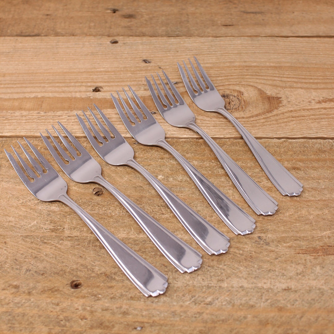6 Vintage - Greystoke Northland Stainless - Individual Salad Forks ...