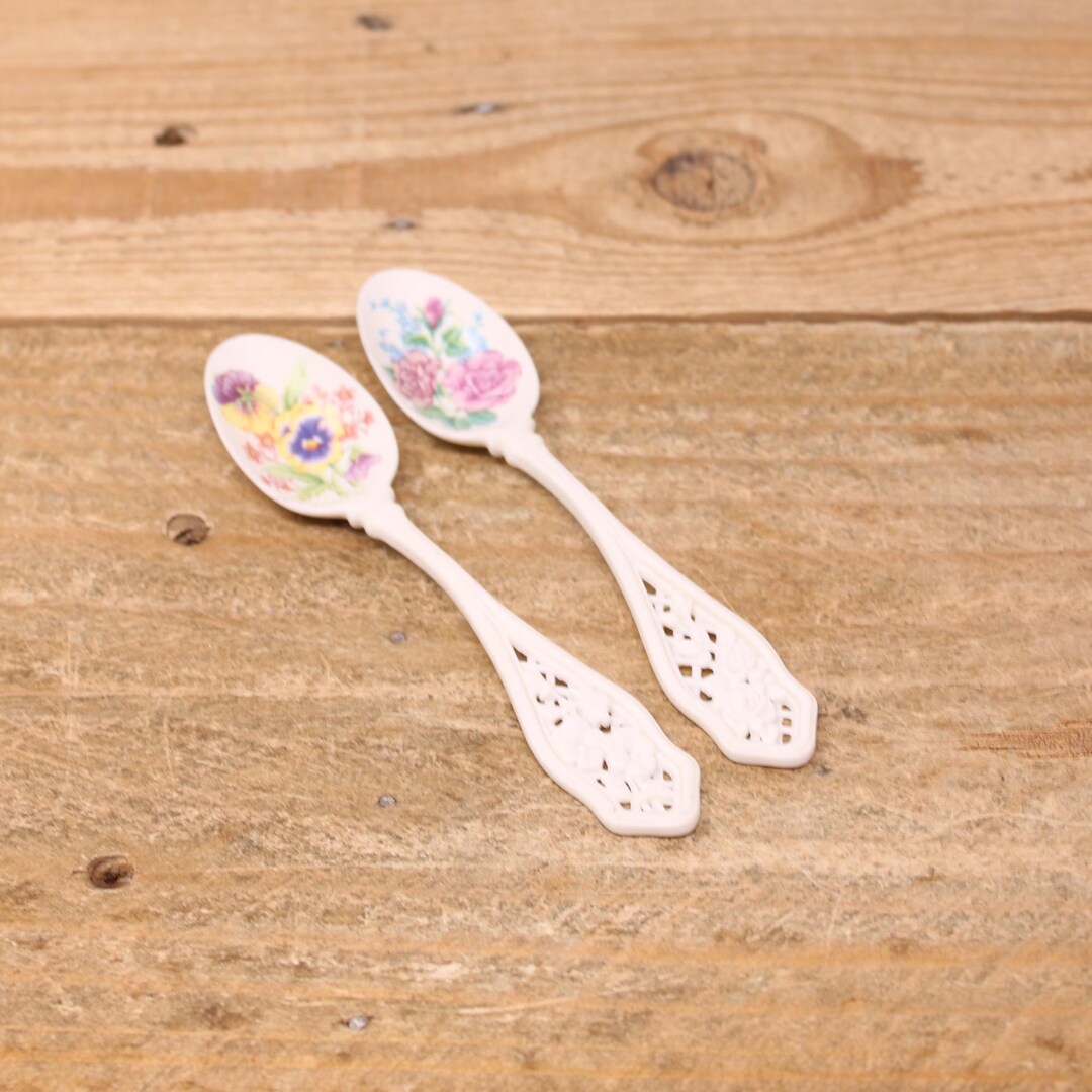 2 Vintage Avon American Favorites Spoon Collection — Pansy and Rose ...