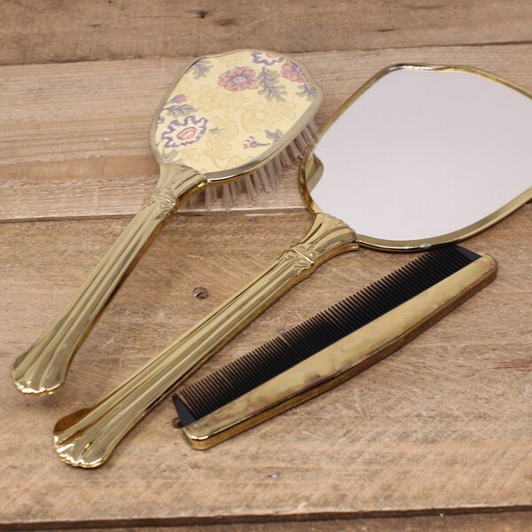 Brush Comb Mirror Etsy