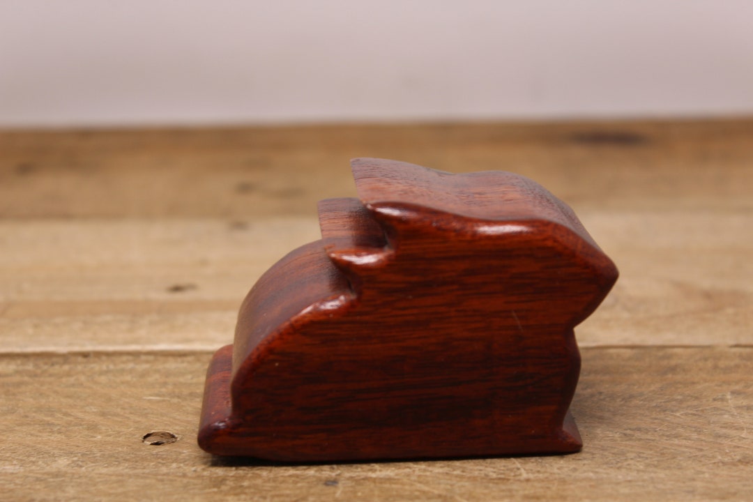Vintage Wooden Puzzle Bunny / Rabbit - Hidden Treasure/trinket Box ...
