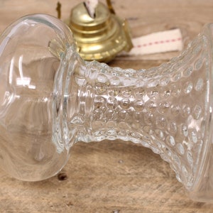 EAPG Antique Hobnail Pattern Glass Stem Oil Lamp - Etsy