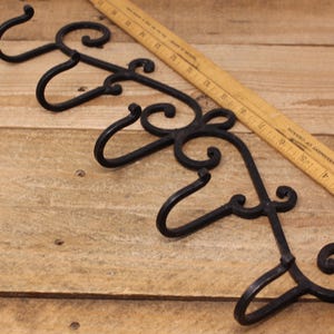 Forged Iron Wall Hook Bar - 5 Wall Hooks - Etsy