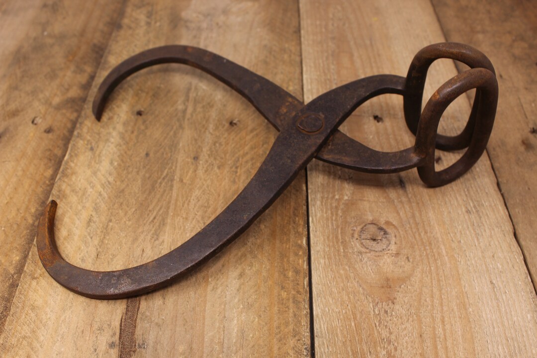 Vintage Rustic Farmhouse Primitive Wrought Iron Antique Ice Block Hooks ...