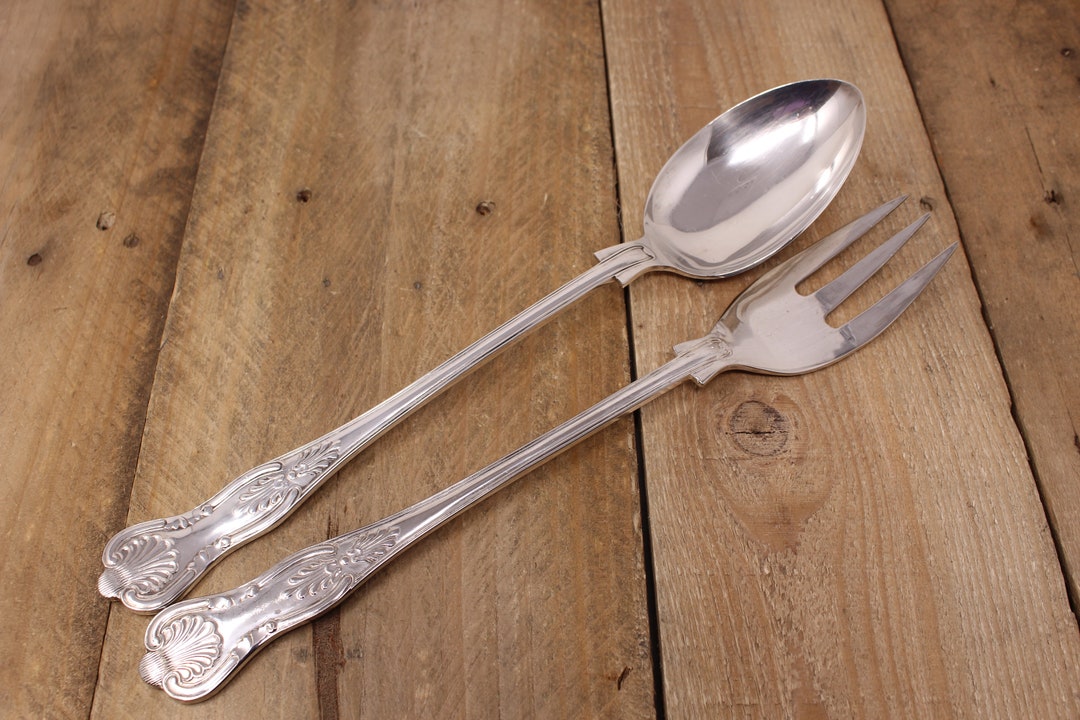 Vintage Sheffield Silver Co. - Long Stuffing / Serving Spoon & Meat ...