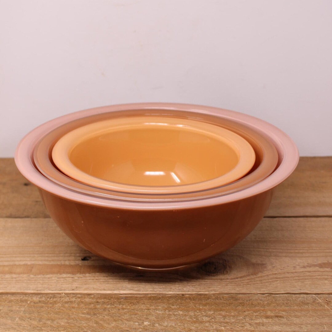 Vintage Pyrex Autumn Rainbow Mixing Bowls – Nesting Set of 3 - Etsy