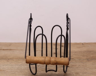 Small Rustic Vintage Wire Canning Jar Holder Mason Jar Lifter W Wooden ...