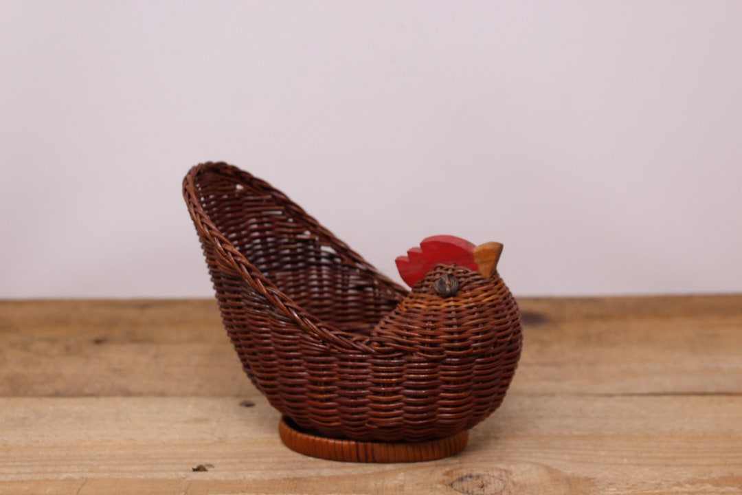 Vintage Avon Wicker Chicken / Rooster - Etsy
