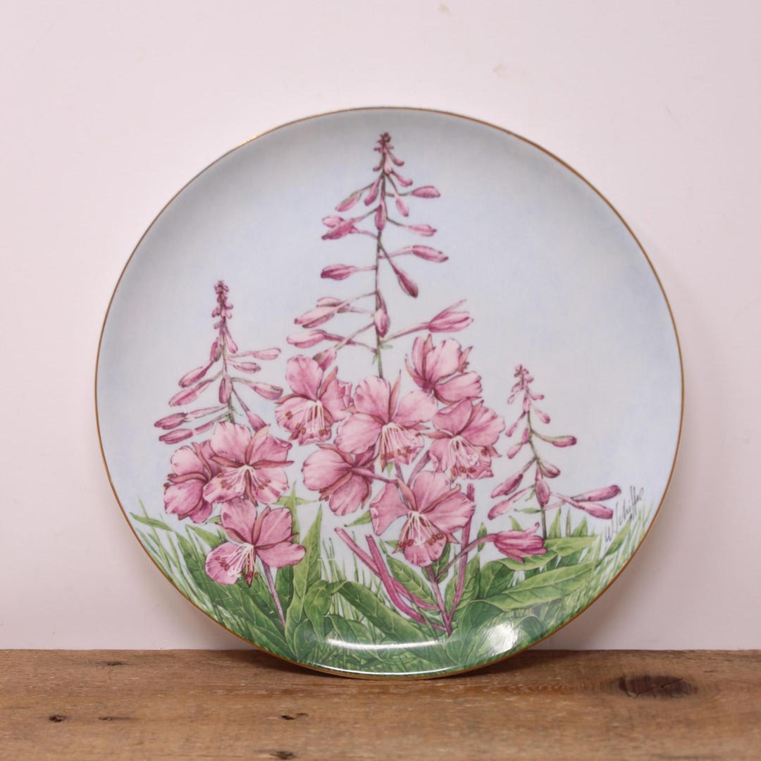 Vintage "the Yukon Fireweed" Design Wall Decor Plate by Wilgard ...