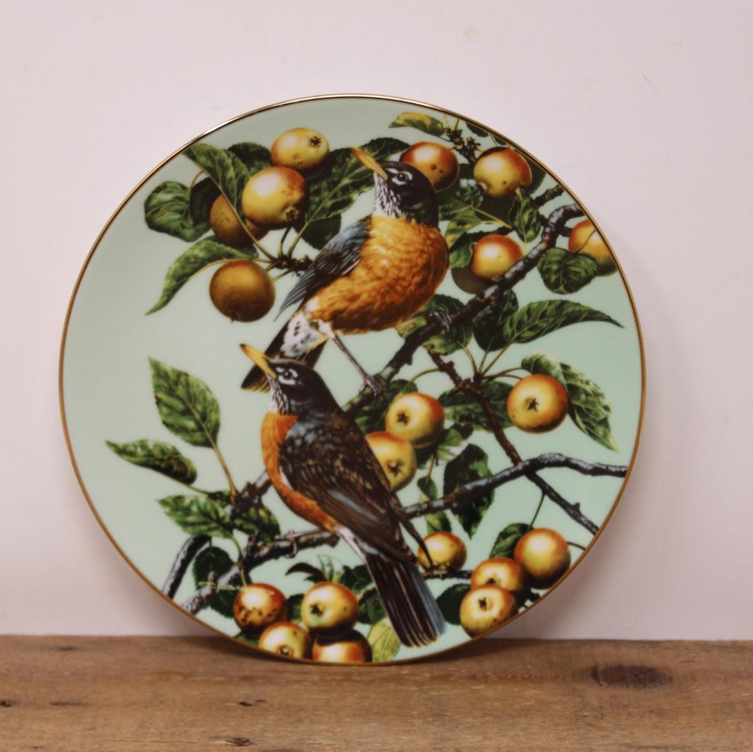Carl Brenders Robin Collector Plate: Summer Gold, W.S. George China - Etsy