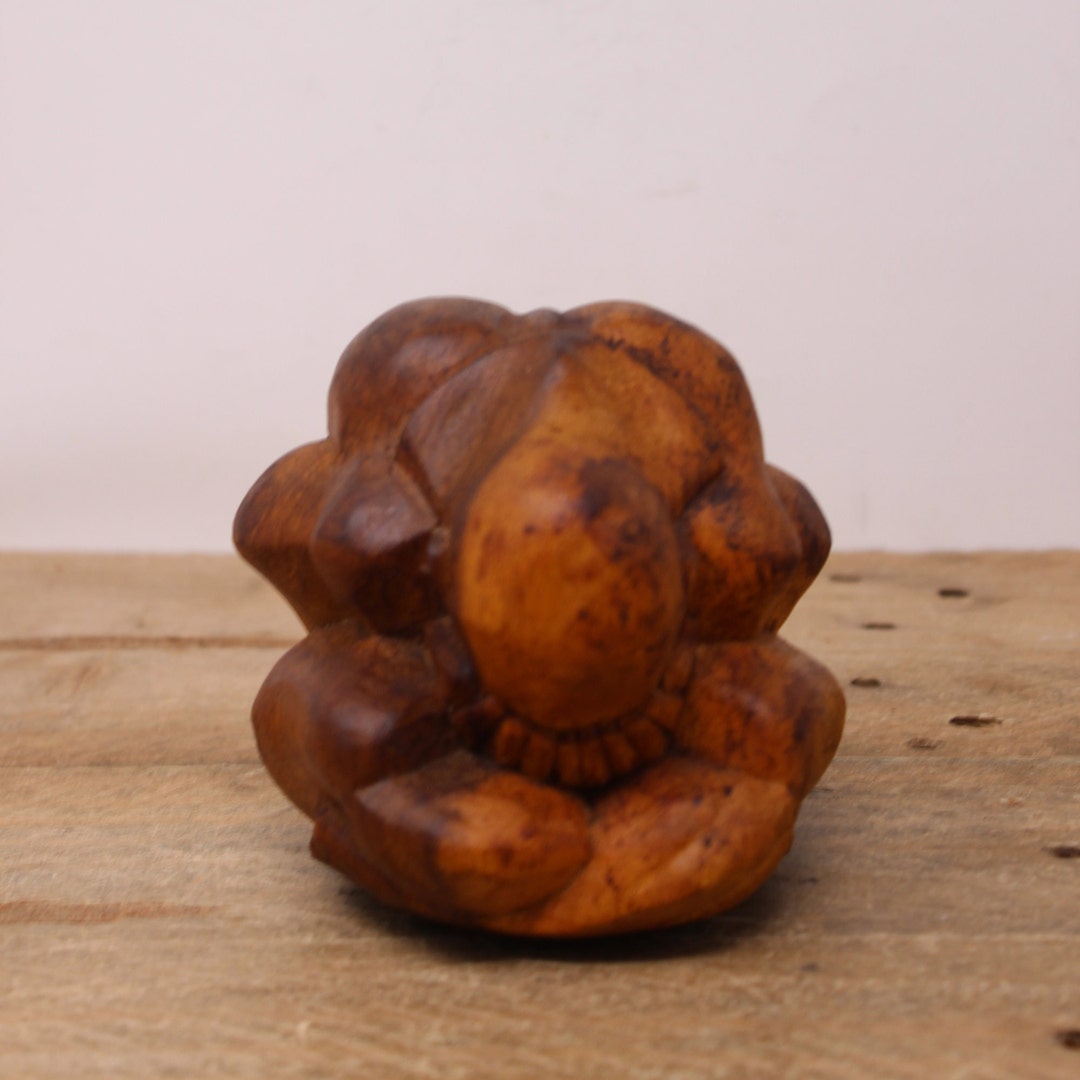 Vintage Large Wood-carved Praying Yogi Man Art Sculpture Weeping Yogi ...