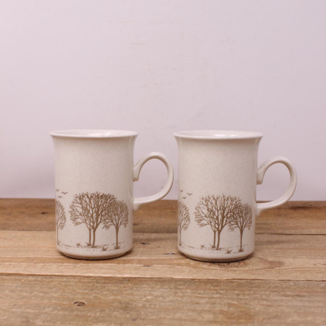 2 Vintage Trees Churchill Stoneware Mugs - England - Etsy