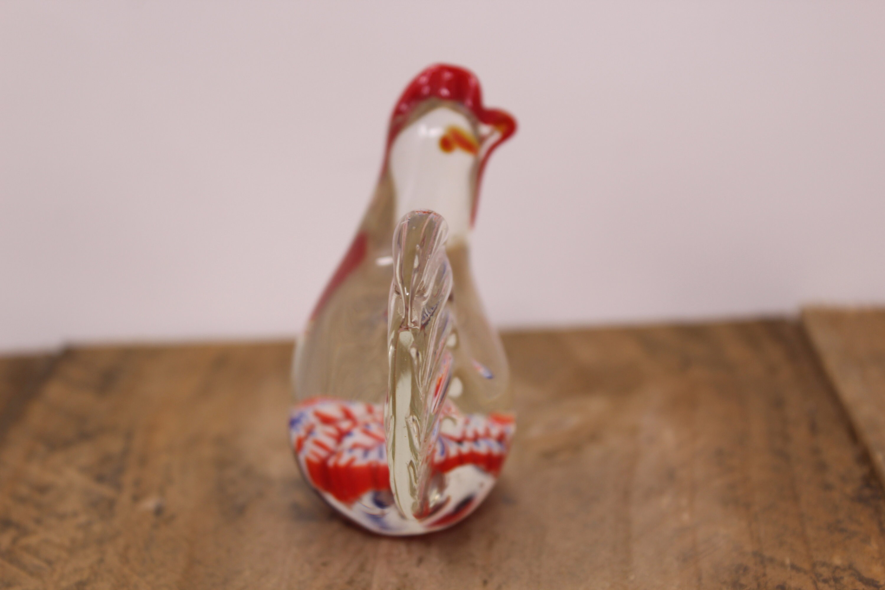 Vintage Small Glass Rooster Figurine / Paperweight - Etsy