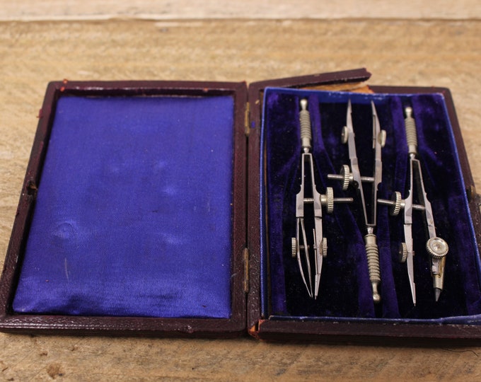 Antique Boxed Set of Three Compasses - Etsy
