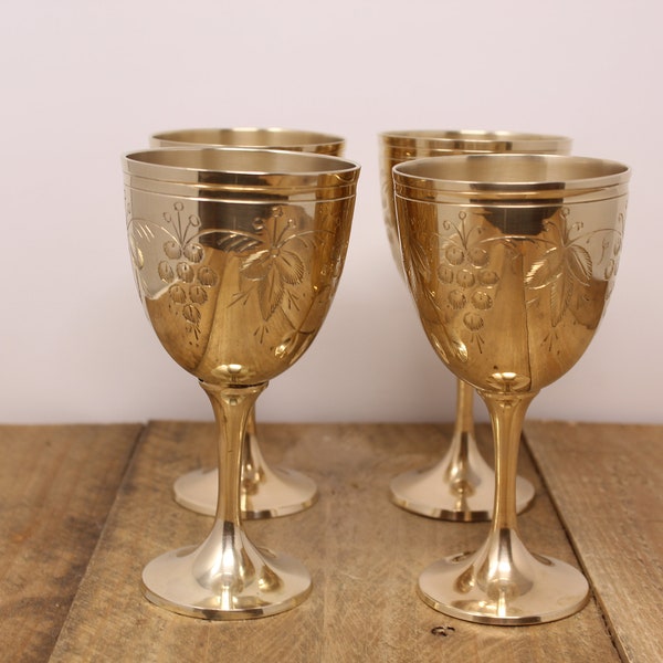 Brass Goblets - Etsy