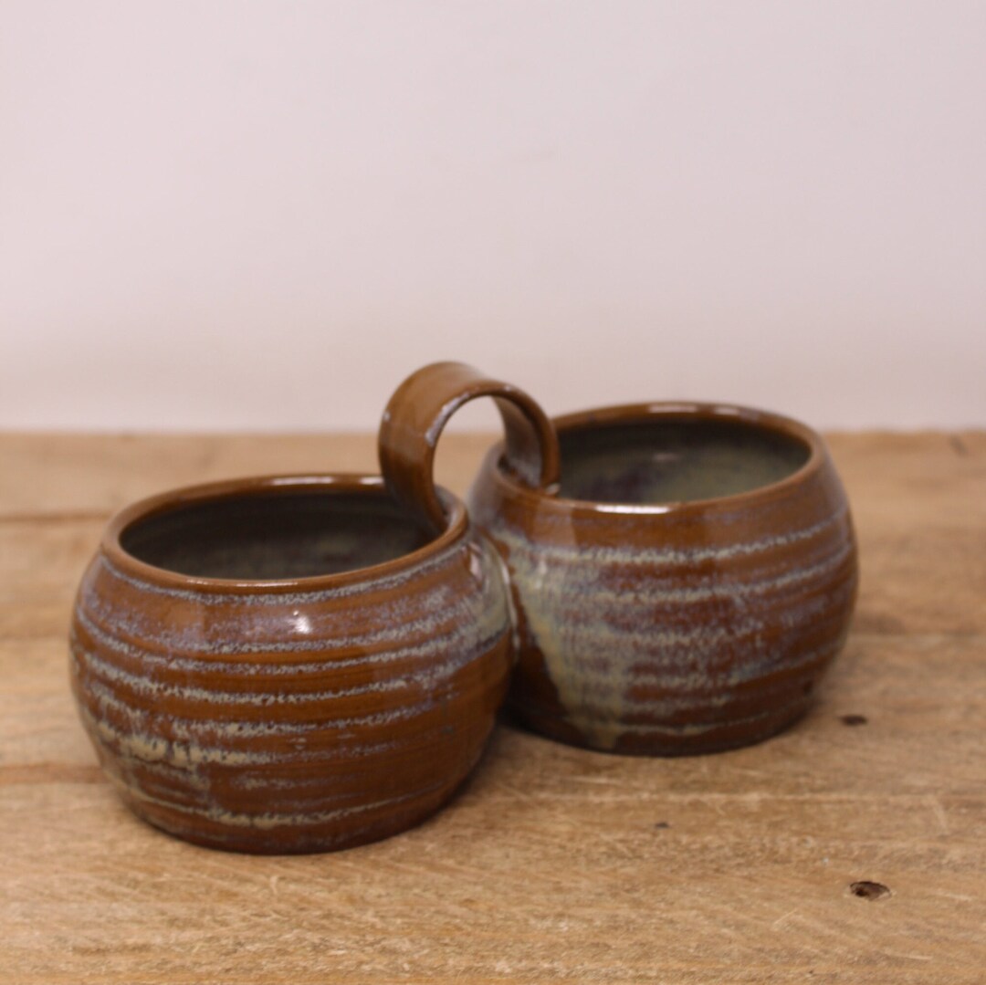 Vintage Two-sided PEI Pottery Condiment Caddy - Etsy