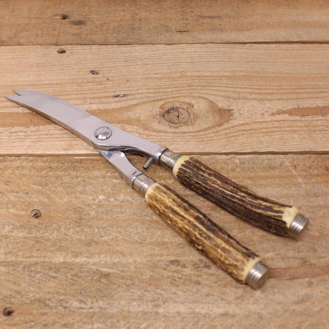 Vintage Anton Wingen Othello Poultry Shears: Faux Stag Horn Handles ...