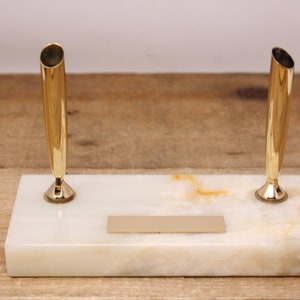 Vintage Sheaffer Marble Desk Double Pen Holder / Stand - Etsy
