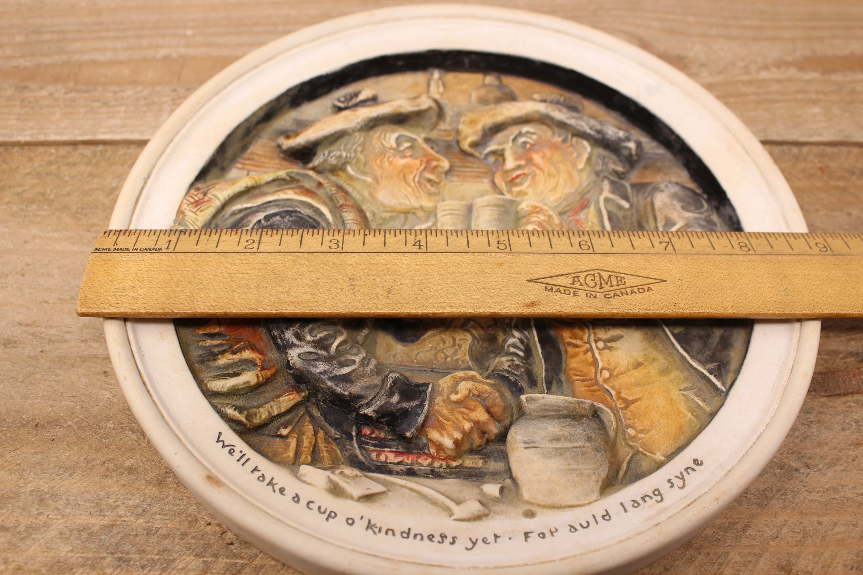 Vintage Original Arthur Osborne 3D Raised Ivorex Wall Plaque - Bar ...