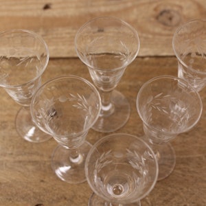 6 Antique Willow Moon Cordial Glasses by Pioneer Glass - Japan - Etsy