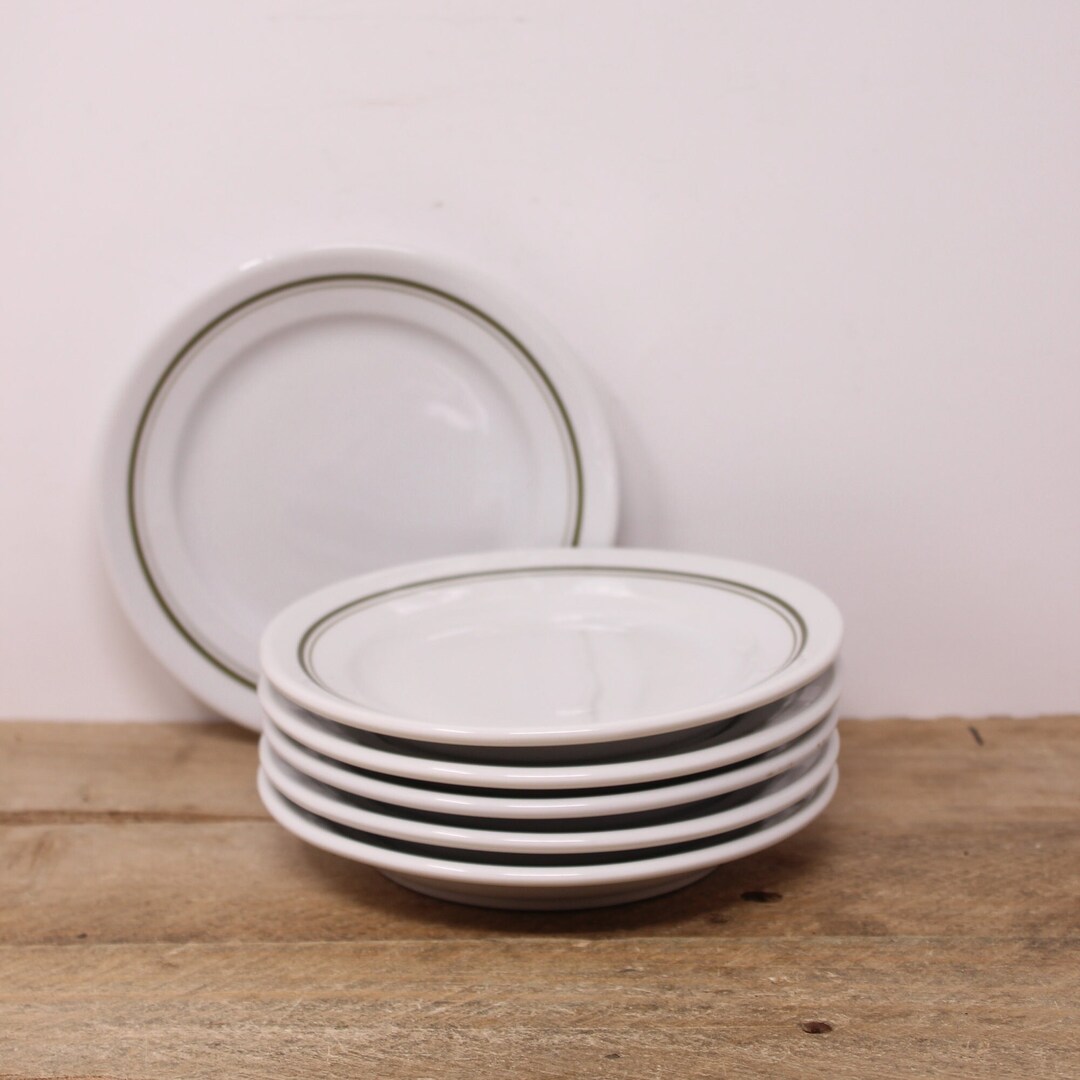 6 Vintage Regent Vitrified Hotel Ware Dessert Plates / Bread & Butter ...