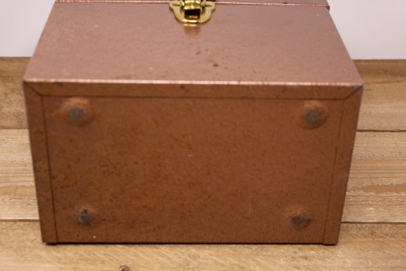 Vintage the Eagle Lock Co. Metal File Box Copper Color - Etsy