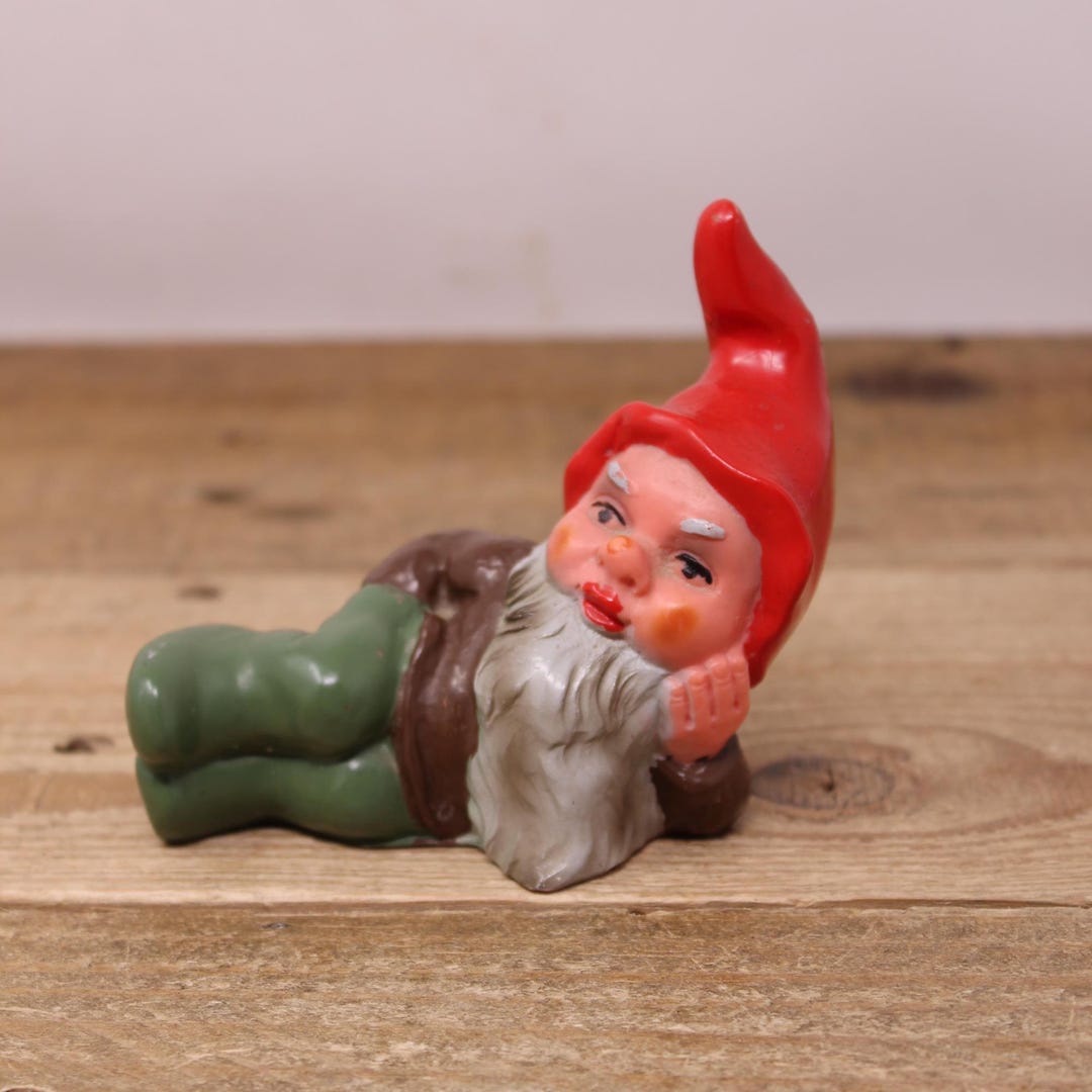 Vintage Heissner Plastic Gnome / Dwarf - 905 - Resting Gnome - West ...