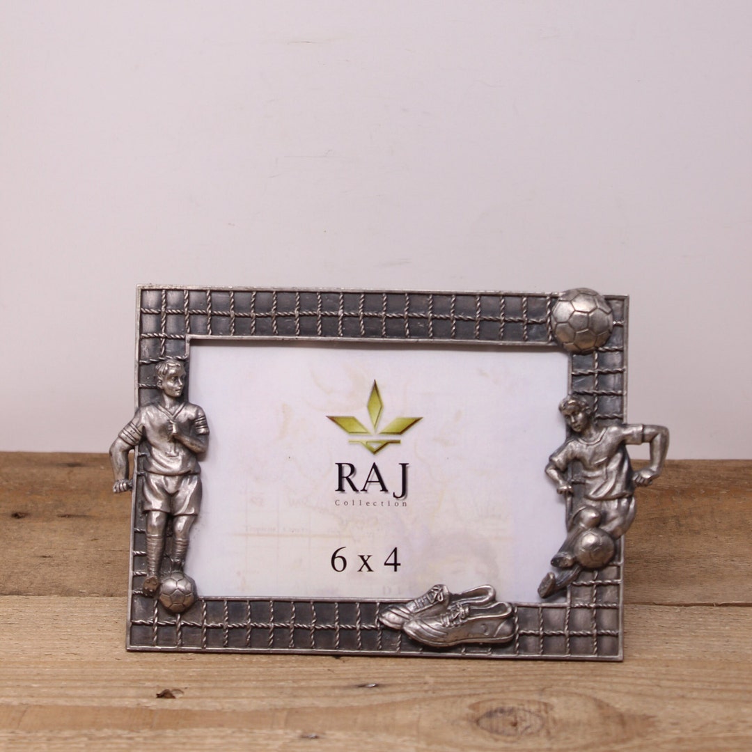 Vintage H.K. Perfect Pewter Soccer Themed Frame / Photo Frame - 5.5" X ...