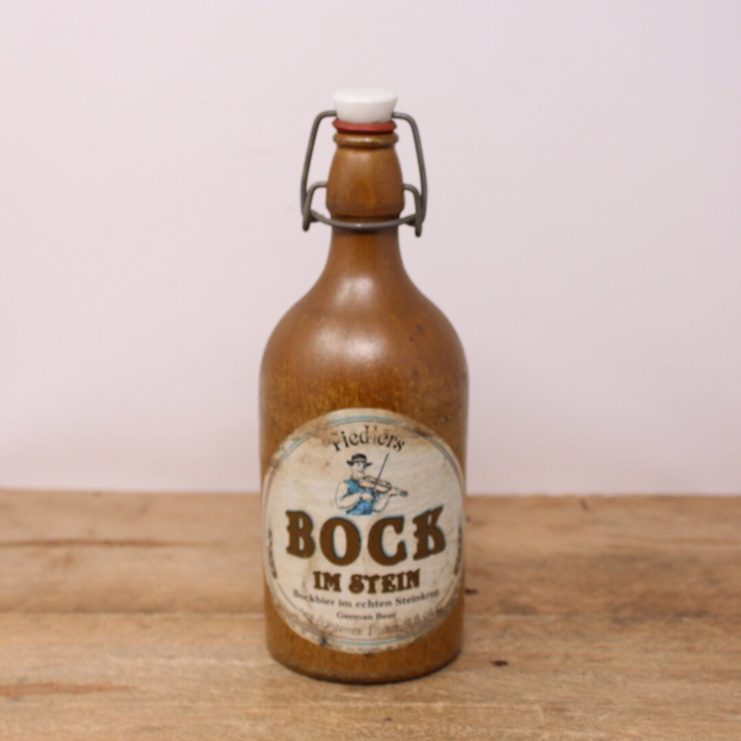 Vintage Fiedlers Brock Im Stein - German Stoneware Beer Bottle (empty ...