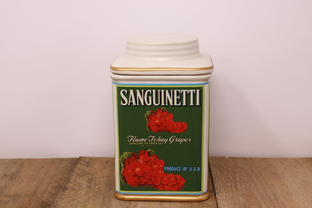 Oneida Vintage Label Collection Canister Sanguinetti Flame Torquay ...