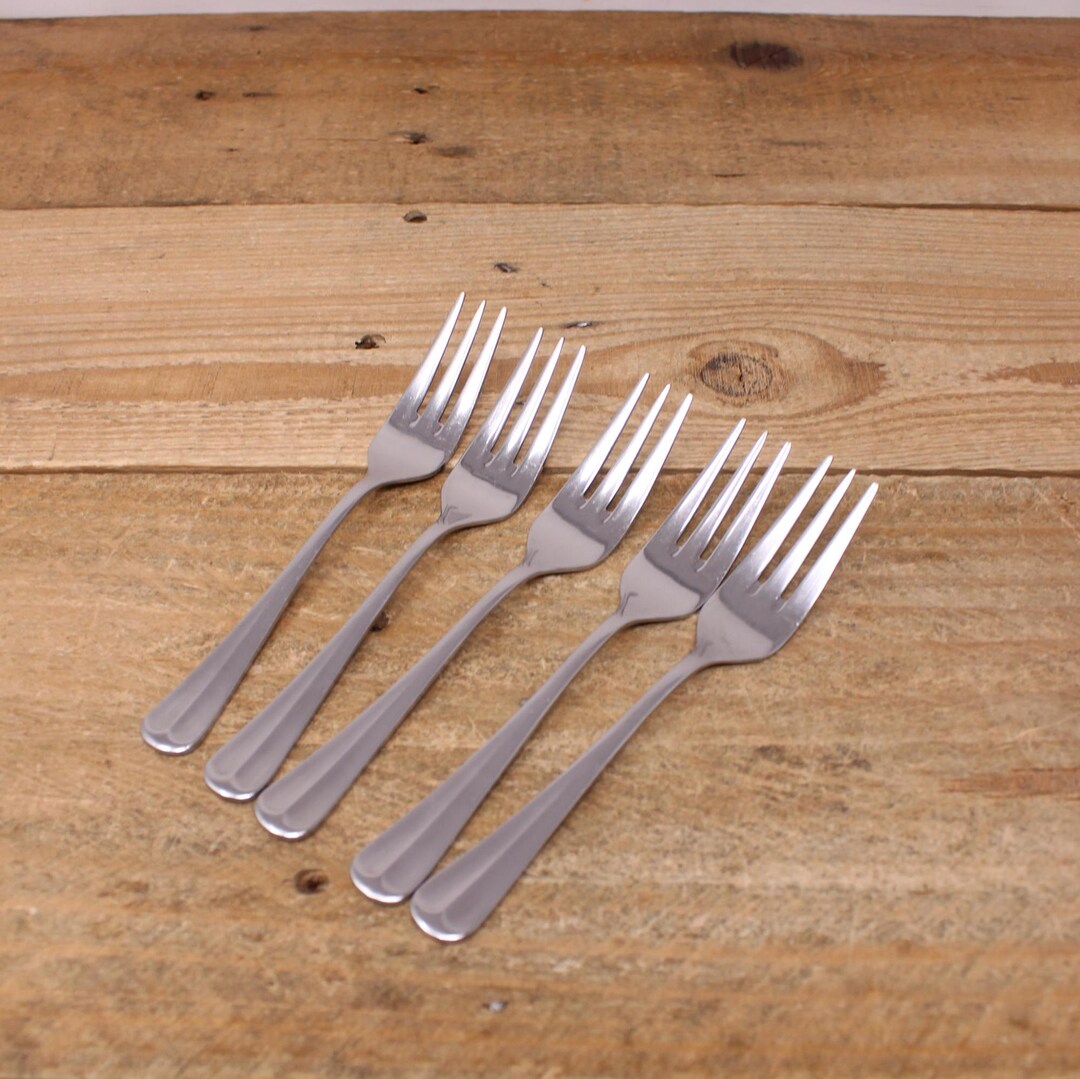 5 Vintage "post Road" Northland Stainless - Individual Salad Forks ...