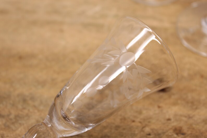 6 Antique Willow Moon Cordial Glasses by Pioneer Glass Japan - Etsy