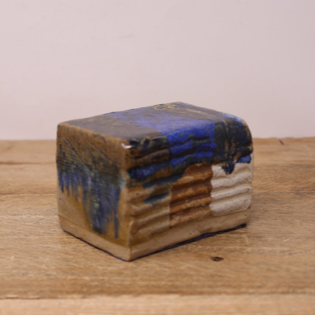 Vintage Glazed Pottery Paperweight - Etsy