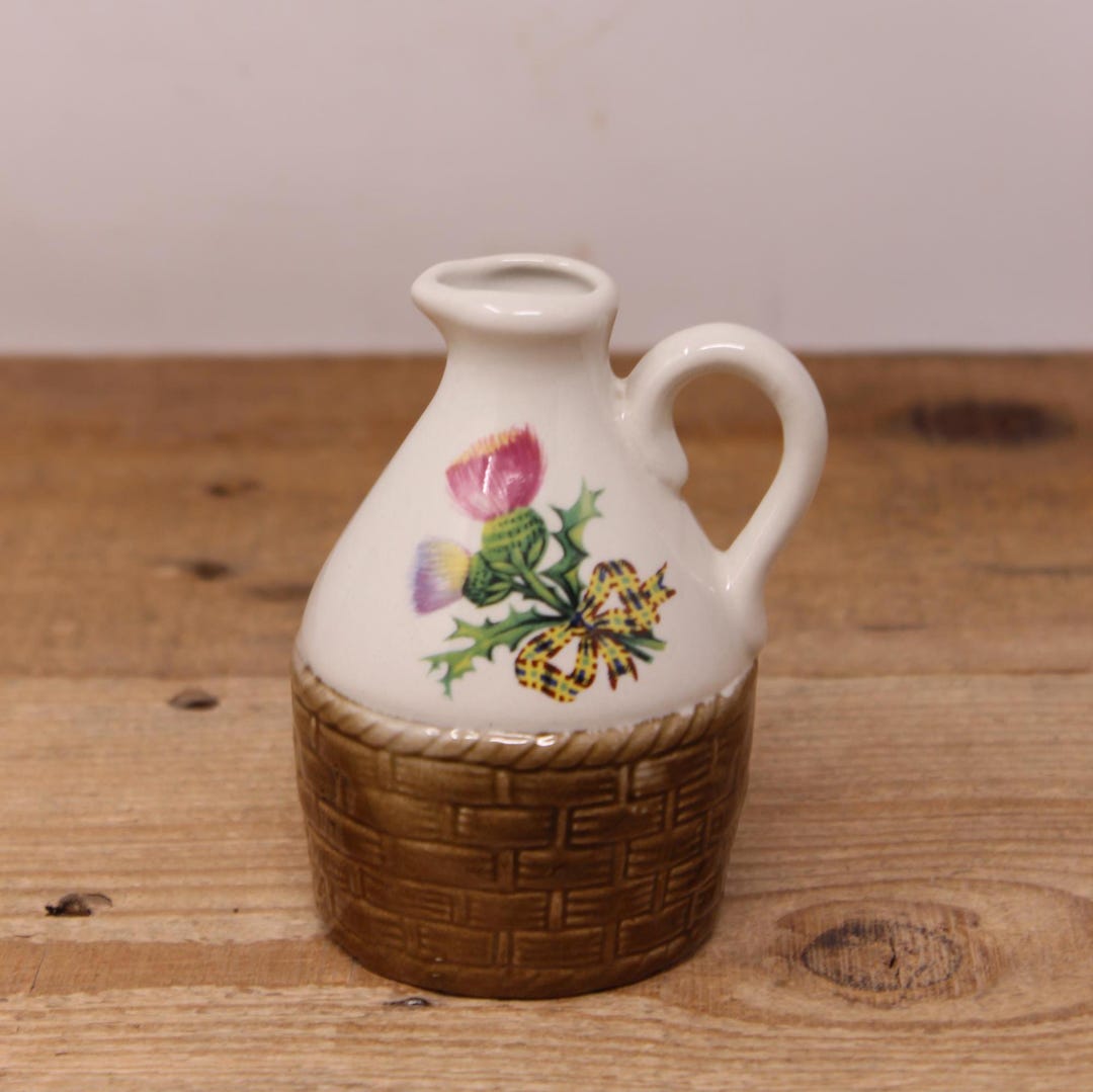 Vintage Montrose Potteries - Miniature Scotch Whiskey Jug - Thistle ...
