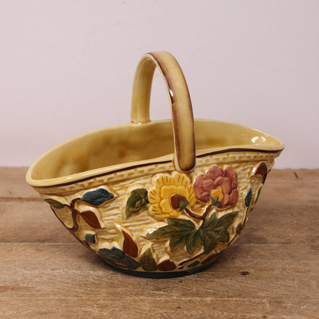 H.J. Wood - Indian Tree - Hand Painted - Posy Basket - Etsy