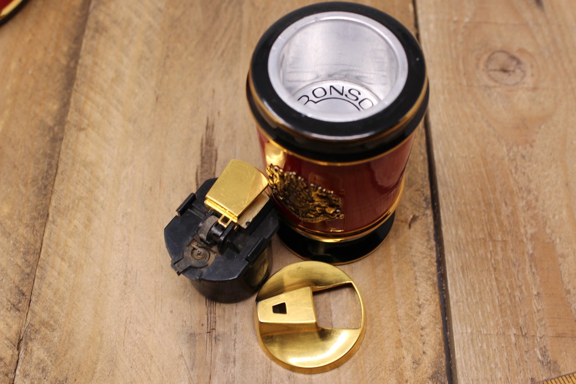 Ronson Handmade Florentine Ceramic Lighter & Ashtray Set - Etsy