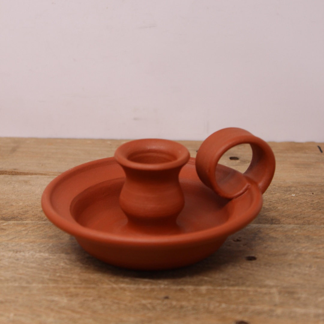 Vintage Studio Pottery Terra Cotta Finger-loop Candle Holder - Etsy
