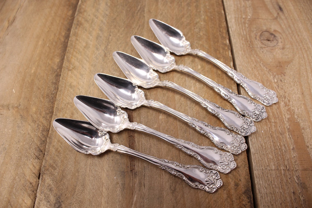 6 Antique - Lexington 1904 - (anchor) Rogers - Fruit Spoons - Fancy ...