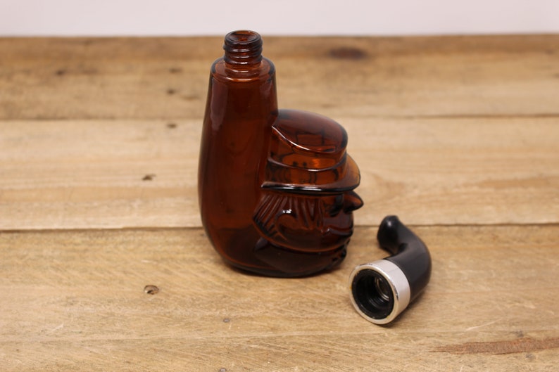 Vintage Avon Leather Amber Glass Pipe Aftershave Lotion Bottle - Etsy
