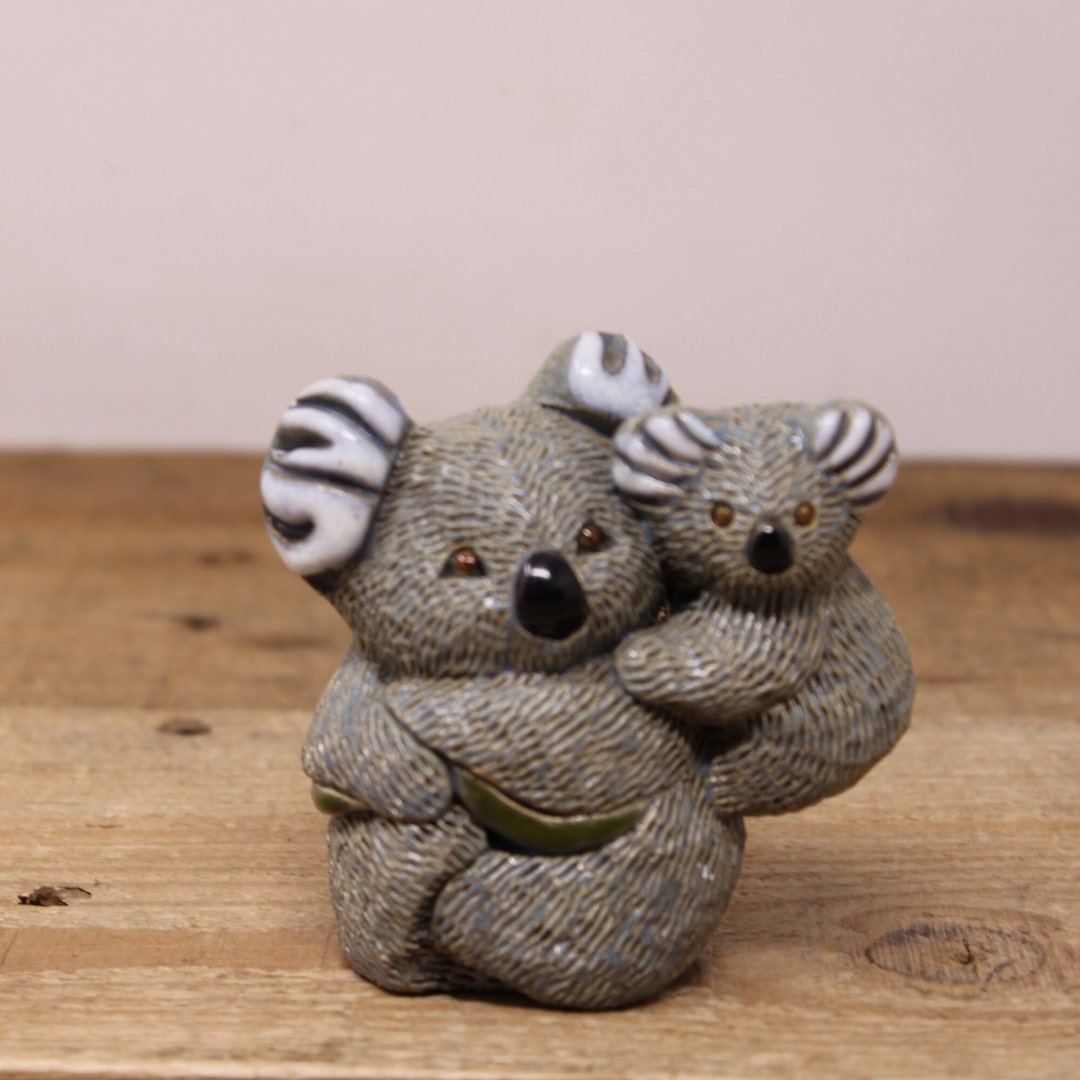 Vintage Artesania Rinconada Koala Bear With Baby Ceramic Sculpture ...
