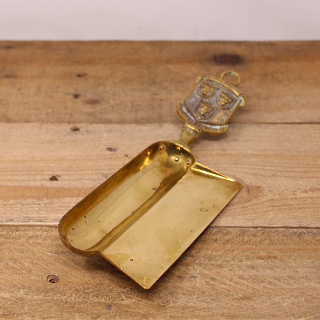 Vintage English Brass Table Crumb Catcher - Shrewsbury - Etsy