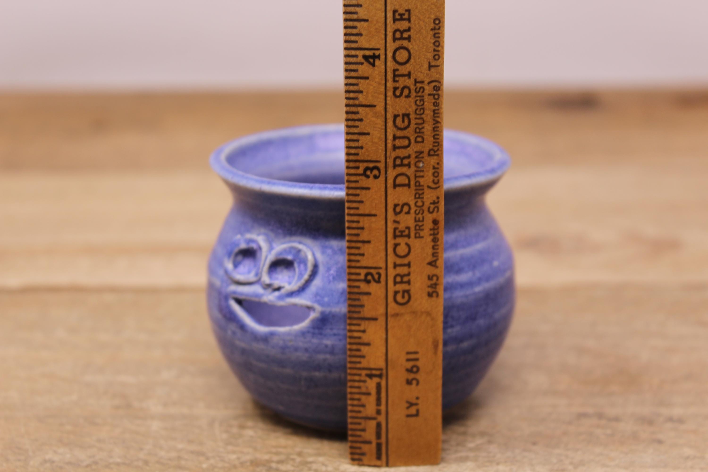 Vintage Face Pottery Egg Separator – Light Blue Glazed Kitchen Tool - Etsy