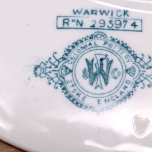 Antique Warwick - Colonial Pottery Dinner Plate - Stoke, England - Etsy