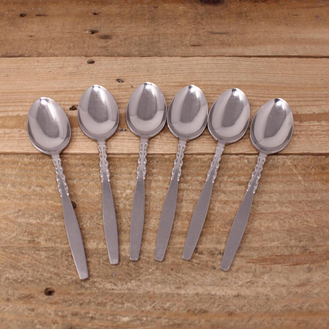 Vintage Alhambra - Lyon Stainless 1970 - 6 Oval Soup / Place Spoons - Etsy