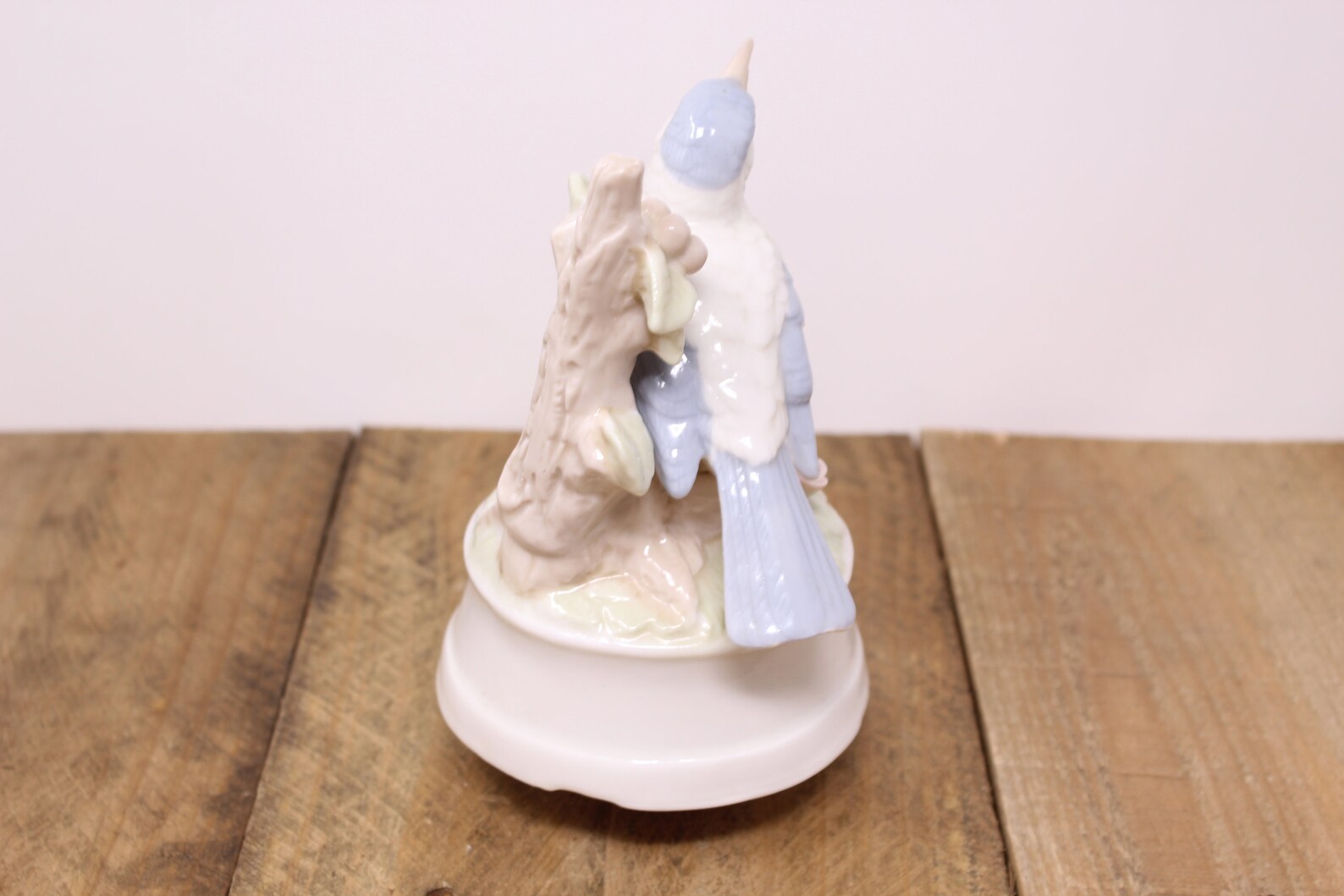 Vintage Porcelain Blue Bird Music Box Wind Up | Etsy