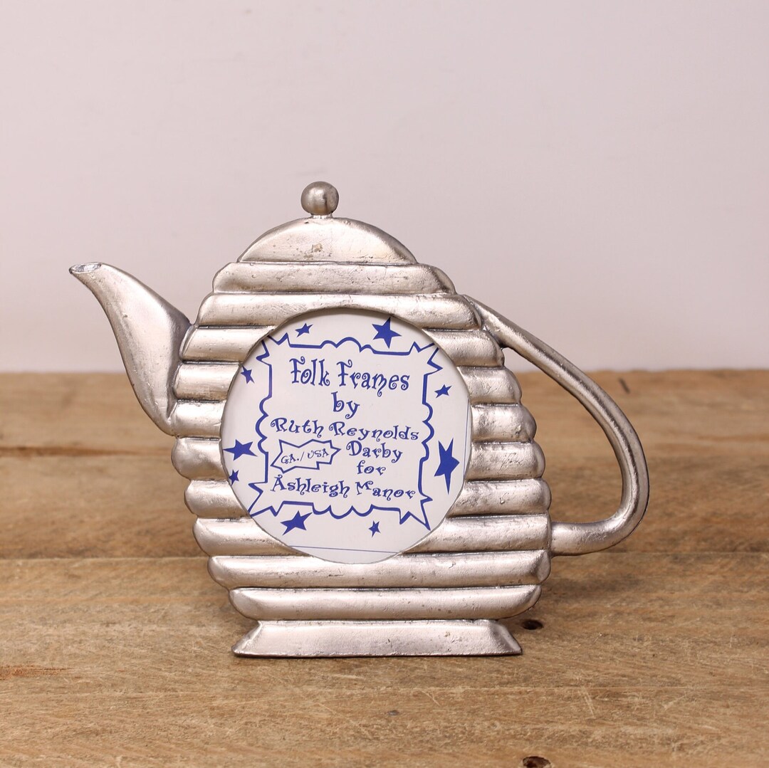 Vintage Pewter Color Teapot Shaped Frame 3.25 X 3.25 Photos - Etsy